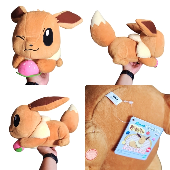 Pokemon | Toys | Pokmon Jumbo Eevee Mogumogu Snacktime Plush Time ...